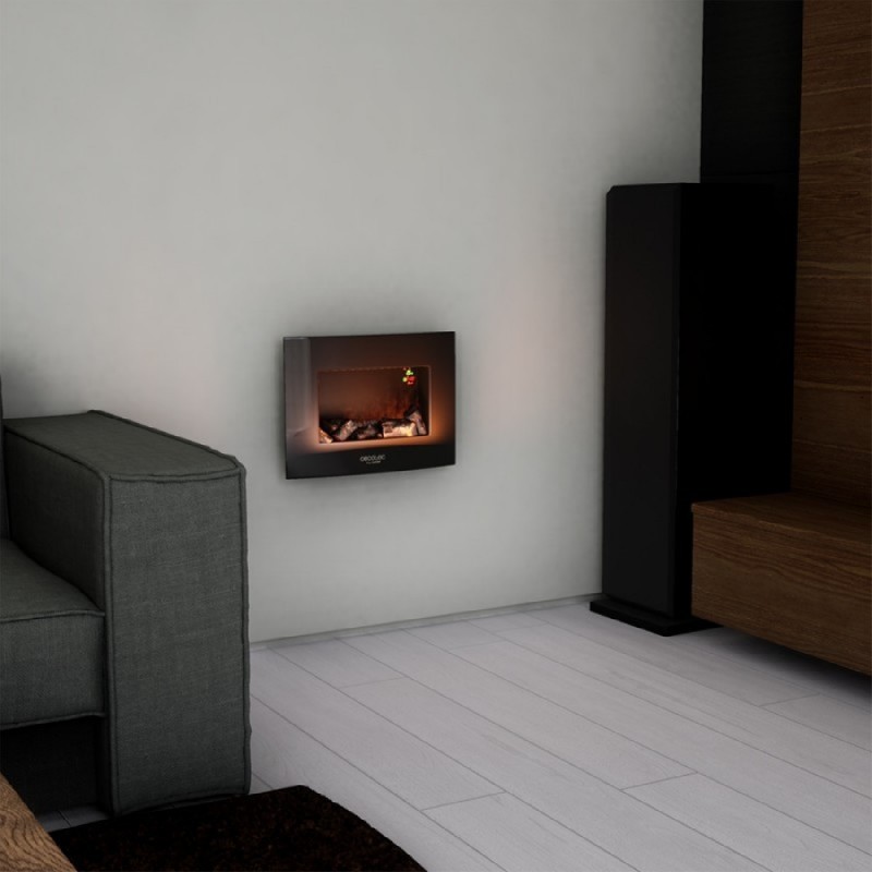 Chimenea electrica decorativa de pared Ready Warm 2200 Curved Flames ...