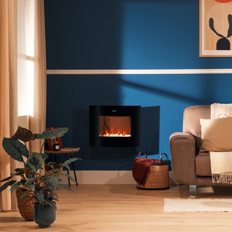 Chimenea eléctrica ReadyWarm 2250 Curved Flames Connected Cecotec