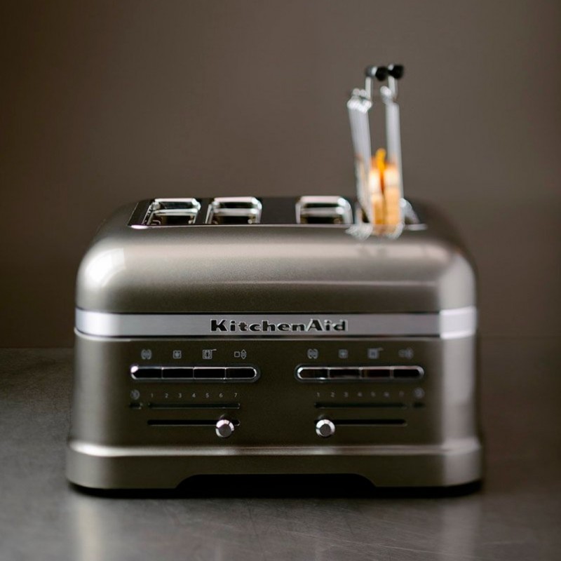 〖PepeBar.com〗 ⭐Tostadora KitchenAid 4 ranuras plata medallón 5KMT4205EMS